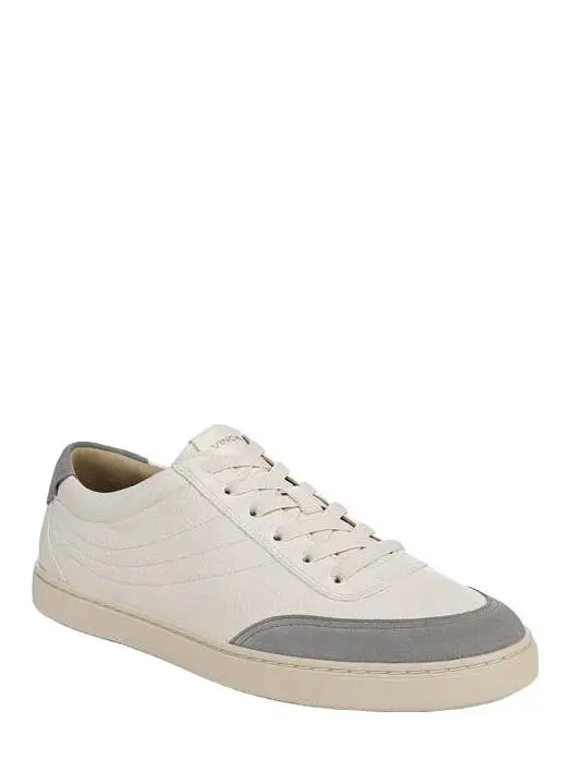 Vince Palm Leather Sneakers - Pebble White/smoke Grey