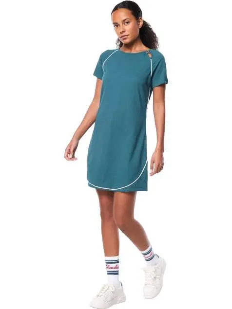 SERGIO TACCHINI Tullia Stretch Seersucker Dress - Mediterranea