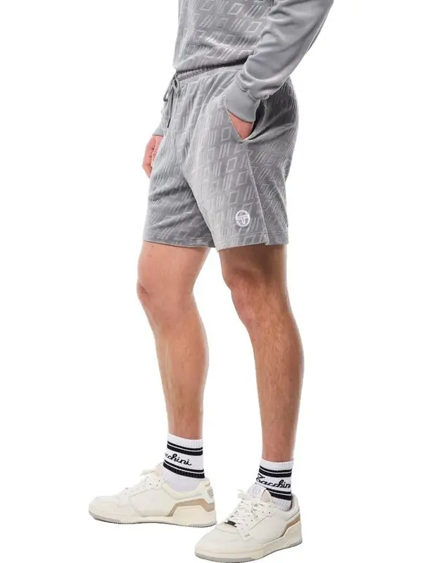 SERGIO TACCHINI Bandiera Debossed Velour Short - Sleet