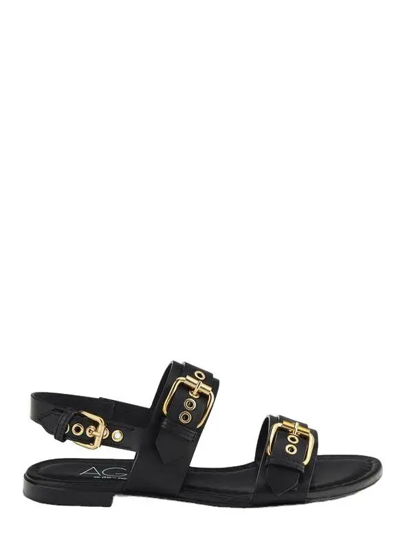Agl Summer Buckled Sandals - Black Nappa