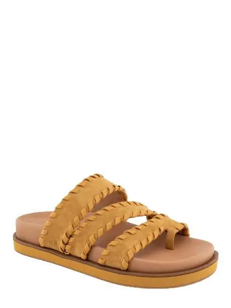 Gentle Souls Niles Whip Platform Slide Sandal - Wood