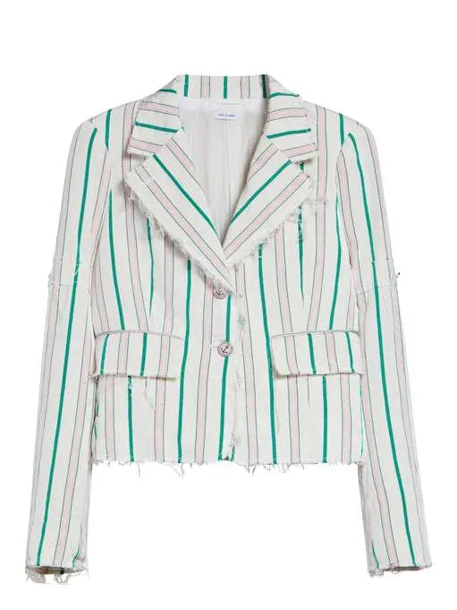 Thom Browne Stripe Sculpted Shoulder Jacket - 680 Lt Pink