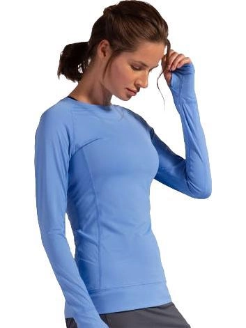 BLOQUV Performance Pullover Sun Shirt With Ruched Back - Indigo