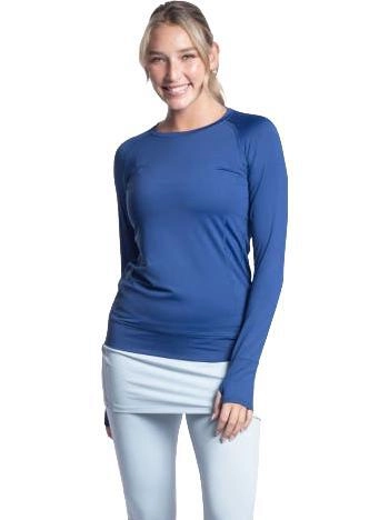 BLOQUV Long Sleeve Uv Protection Pullover Sun Shirt - Navy
