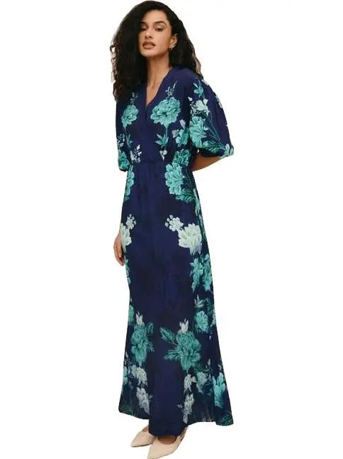 RAISHMA Frankie Floral Maxi Dress - Navy