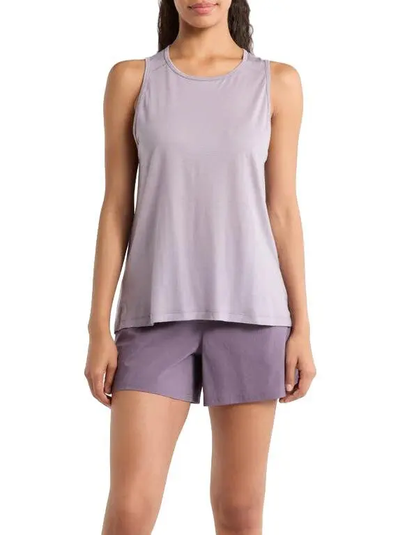Smartwool Ultralite High Neck Merino Wool Blend Tank - Purple Storm