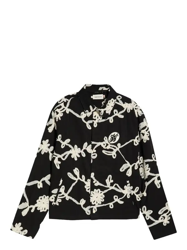 HONOR THE GIFT Floral Ribbon Jacket - Black