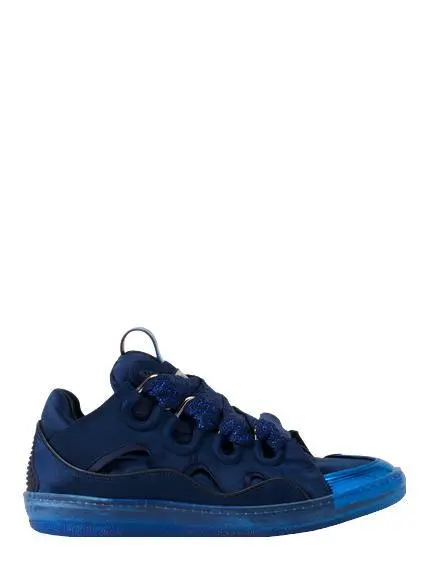LANVIN Curb Satin Sneakers - Blue