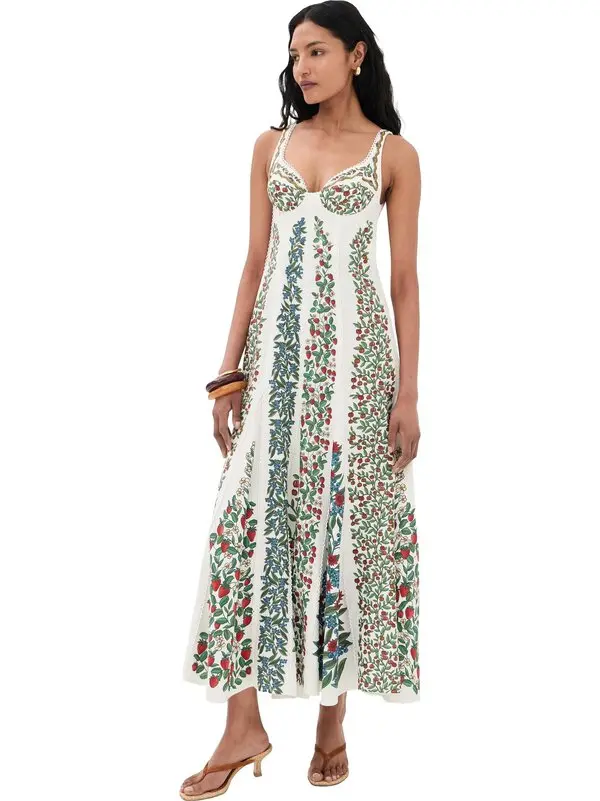 Farm Rio Fruit Beauty Maxi Dress - Fruit Beauty Off-white