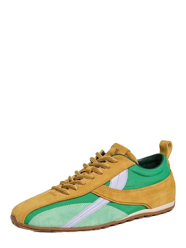 ALOHAS Nylon And Leather Sneakers - Green #1
