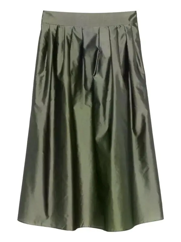 Max Mara Effeito Pleated Skirt - Green
