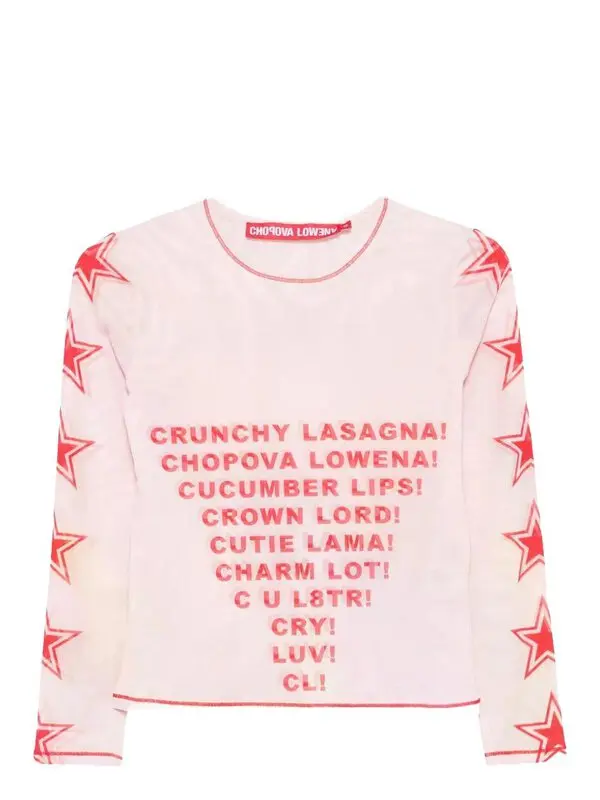 CHOPOVA LOWENA Star-graphic Top - Pink