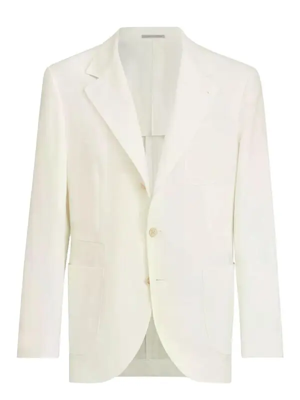 Brunello Cucinelli Linen Unconstructed Blazer - Neutrals