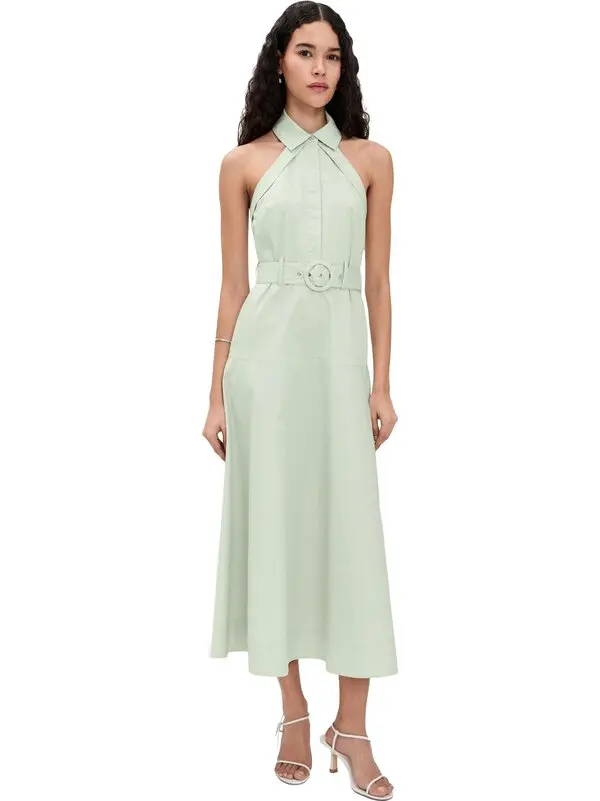 HEVRON Eloise Midi Dress - Pistachio