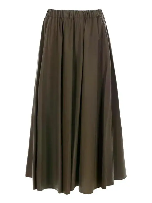 Aspesi Elasticated Midi Skirt - Brown