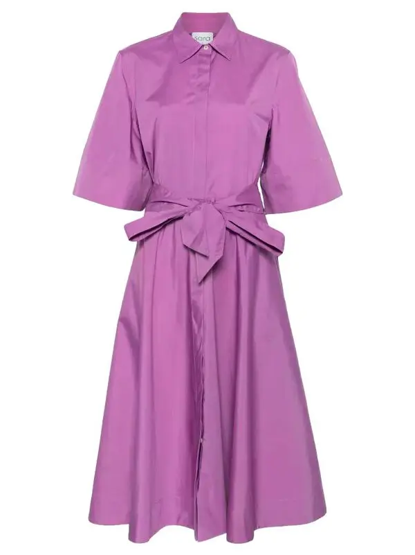 SARA ROKA Marysun 75 Tie-waist Dress - Purple