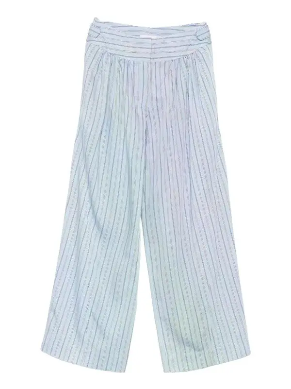 IRO PARIS Striped Wide-leg Trousers - Blue