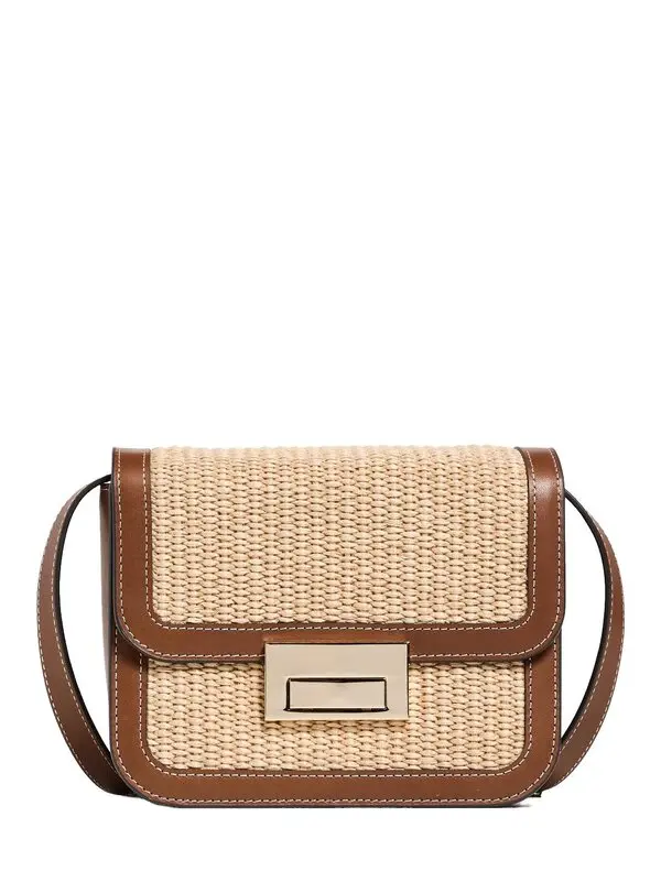 LOEFFLER RANDALL Desi Crossbody Bag With Lock Hardware - Natural/cacao