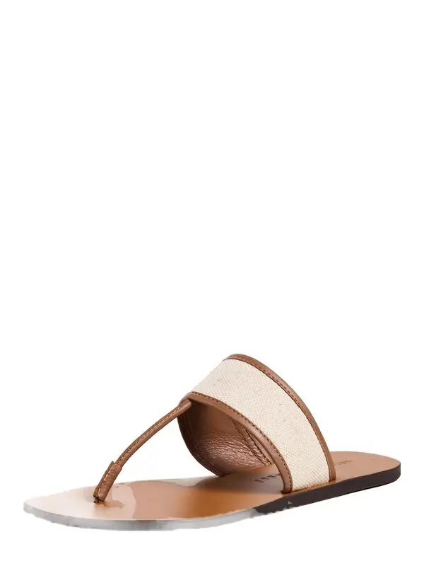 Manebí Thong Leather Sandals - Tan/natural