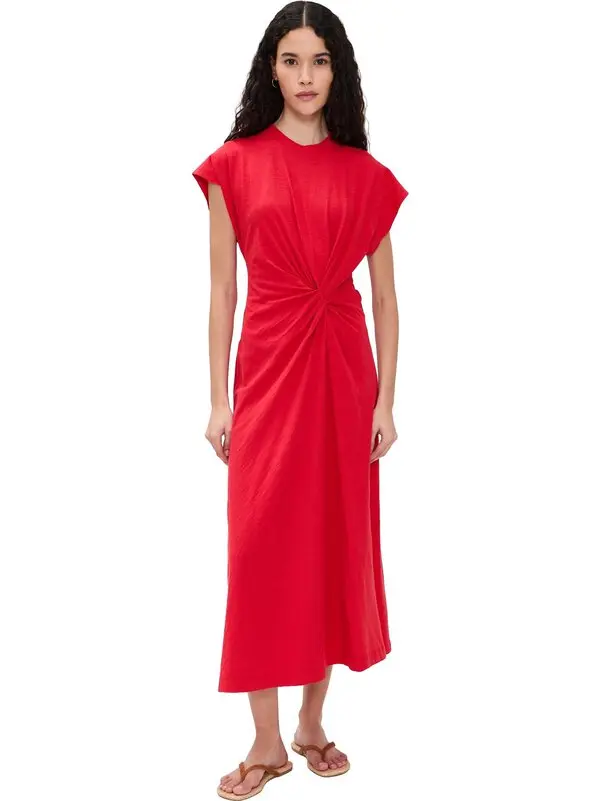 APIECE APART Volta Twist Dress - Samba Red