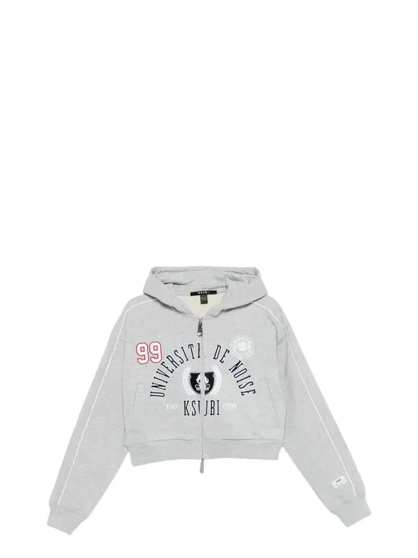 Ksubi Zip-up Cropped Hoodie - Grey