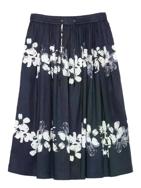 Iceberg Floral-print Skirt - Blue