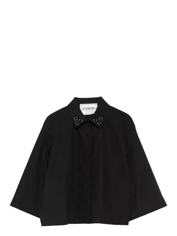 Iceberg Eyelet-collar Shirt - Black