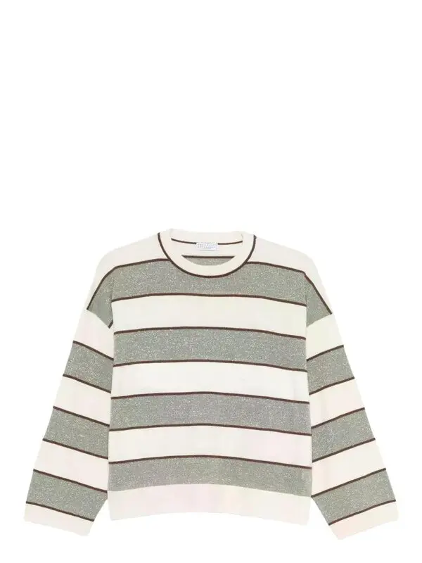 Brunello Cucinelli Striped Knitwear - Neutrals