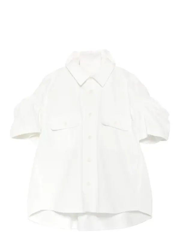 Sacai Chest-pockets Short-sleeve Shirt - Neutrals