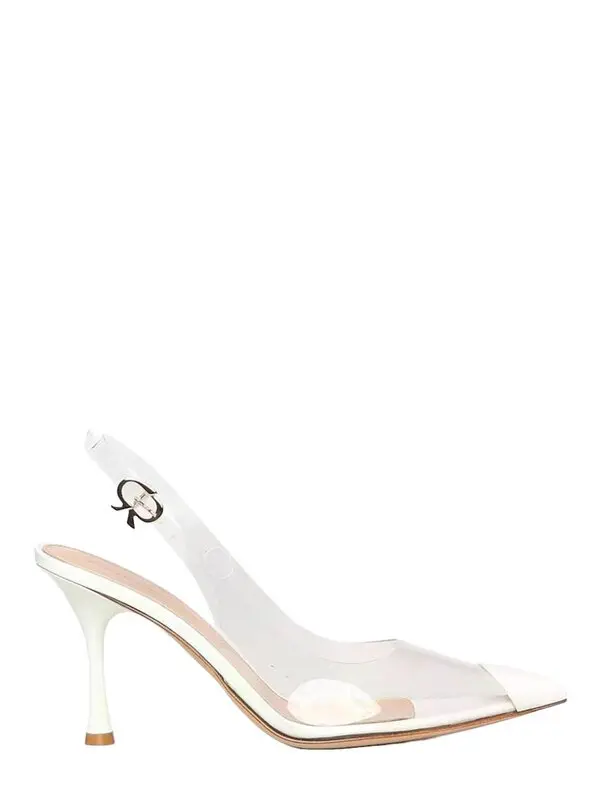 GIANVITO ROSSI Diana 85 Buckle-detail Mules - White