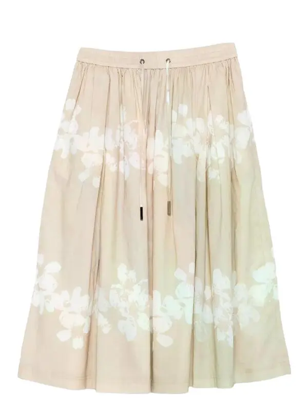 Iceberg Floral Print Skirt - Neutrals
