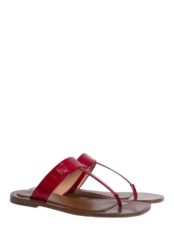 Alberta Ferretti Toe-strap Sandals - Red