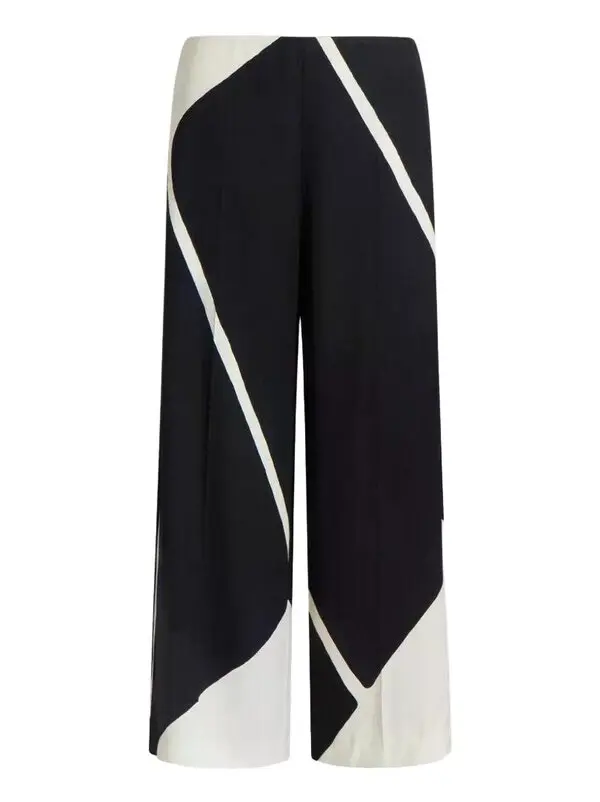 Alberta Ferretti Paneled Cropped Trousers - Black