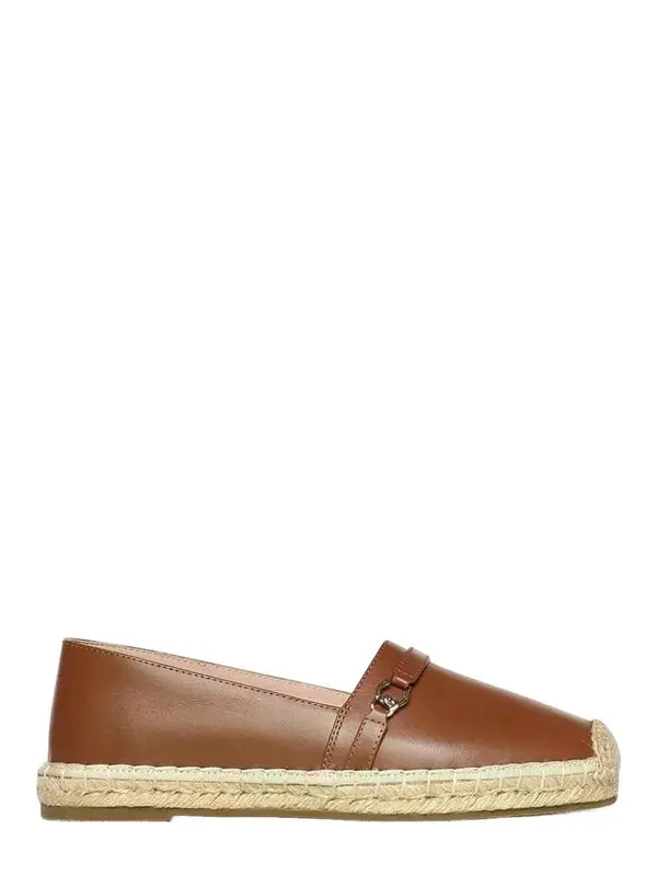 COCCINELLE Leather Logo-buckle Espadrilles - Brown