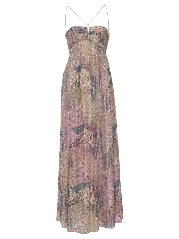 Ba&sh Pietra Floral Maxi Dress With Cut-out Detail - Pink