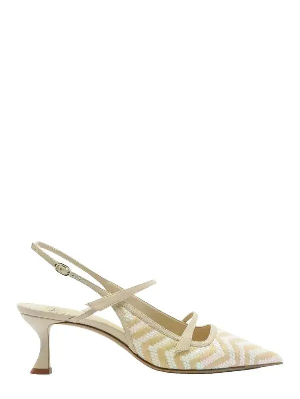 ALEXANDRE BIRMAN Tita Zig Raffia Slingback Pumps - Neutrals