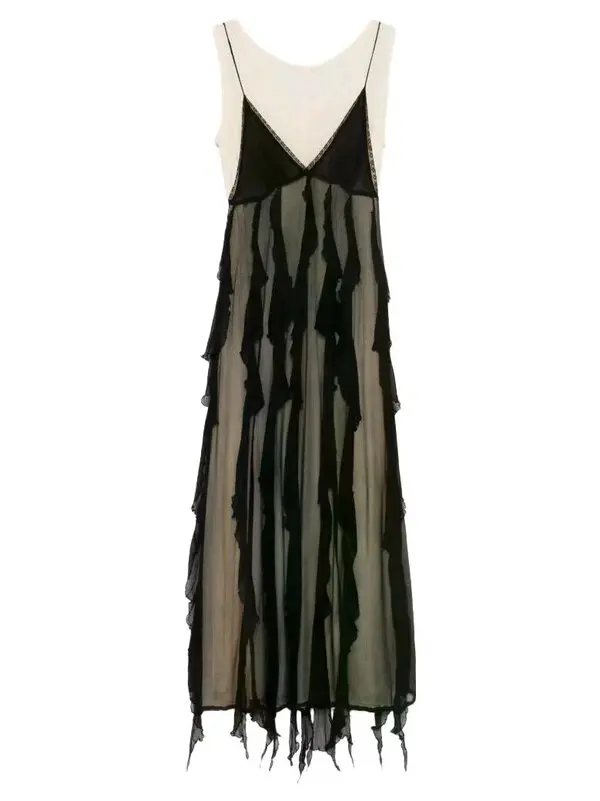 MES DEMOISELLES Charlene Ruffled Maxi Dress - Black