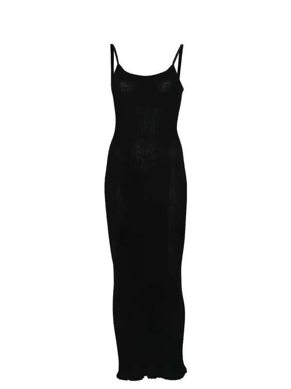 Erika Cavallini Spaghetti-strap Midi Dress - Black