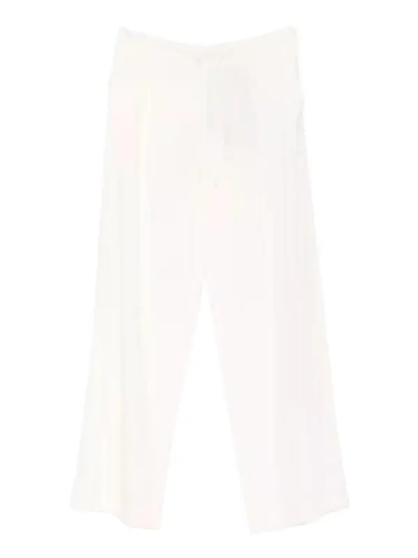 MONOCHROME Drawstring Wide Leg Trousers - Neutrals
