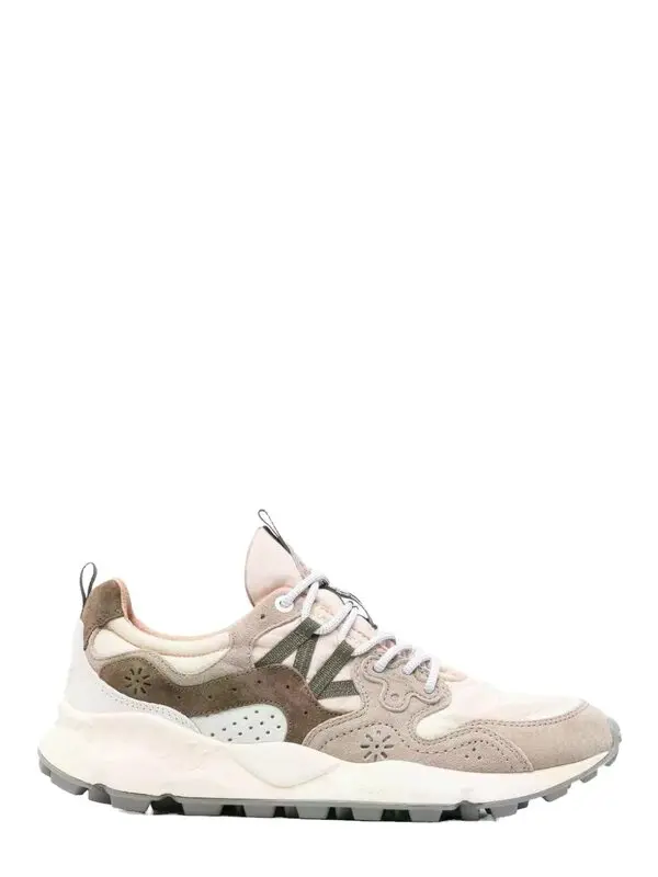 FLOWER MOUNTAIN Yamano 3 Nubuck Leather Sneakers - Neutrals