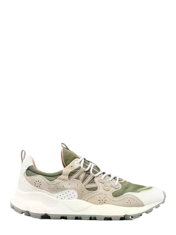 FLOWER MOUNTAIN Yamano 3 Nubuck Leather Sneakers - Green