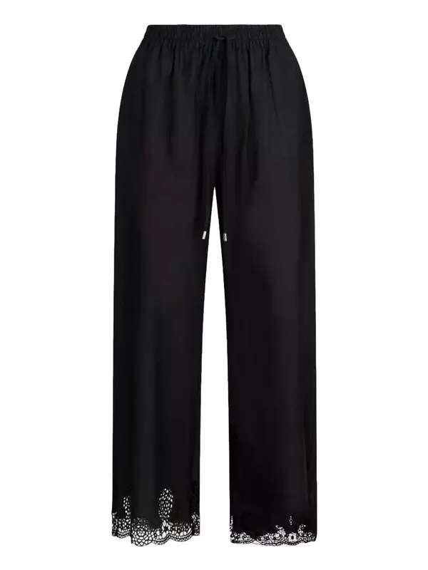 Liu Jo Lace Trim Trousers - Black