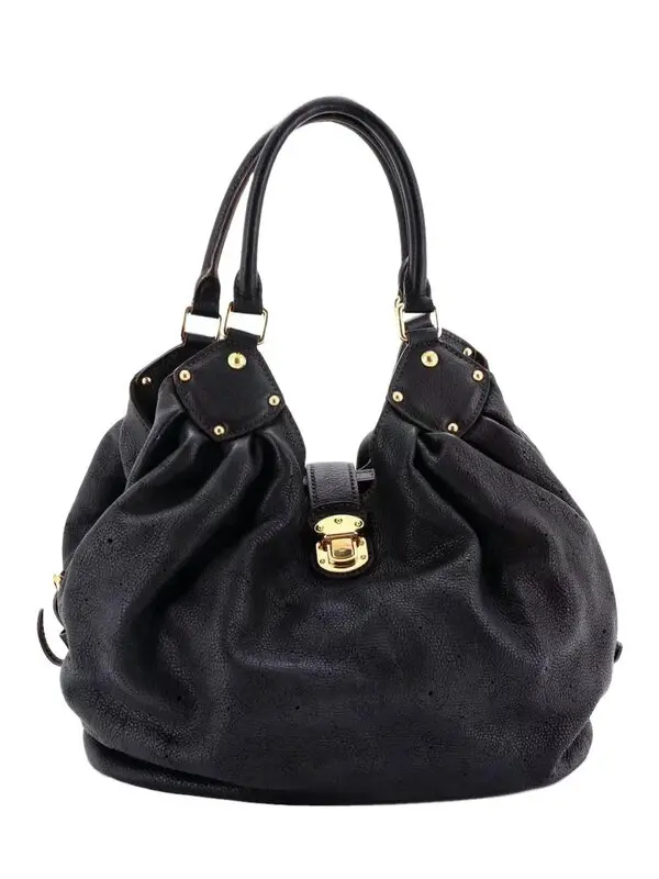 LOUIS VUITTON Mahina Leather Hobo Bag - Black