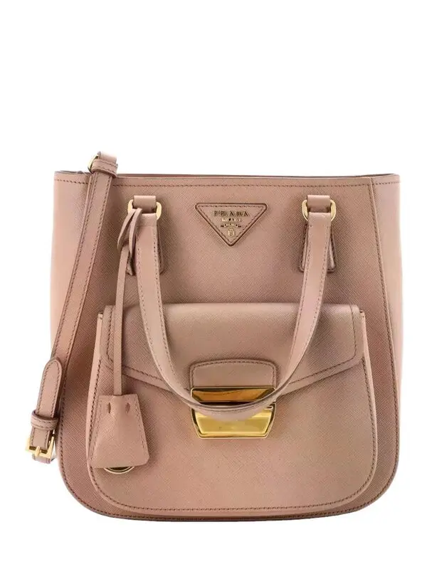 Prada Metropolis Saffiano Leather Small Tote Bag - Neutrals