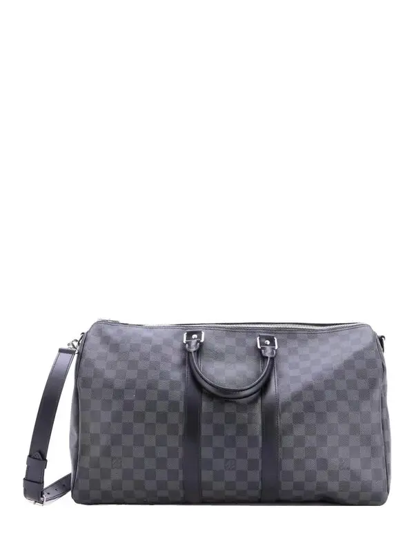 LOUIS VUITTON Keepall Bandouliere 45 Travel Bag Damier Graphite - Black