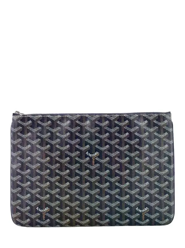 Goyard Senat Zip Coated Canvas Mm Pouch - Blue