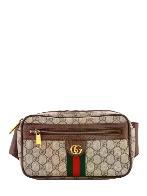 Gucci Ophidia Gg Coated Canvas Medium Belt Bag - Brown
