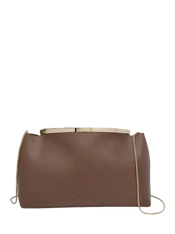 TOD'S Clutch With Chain Strap - Brown