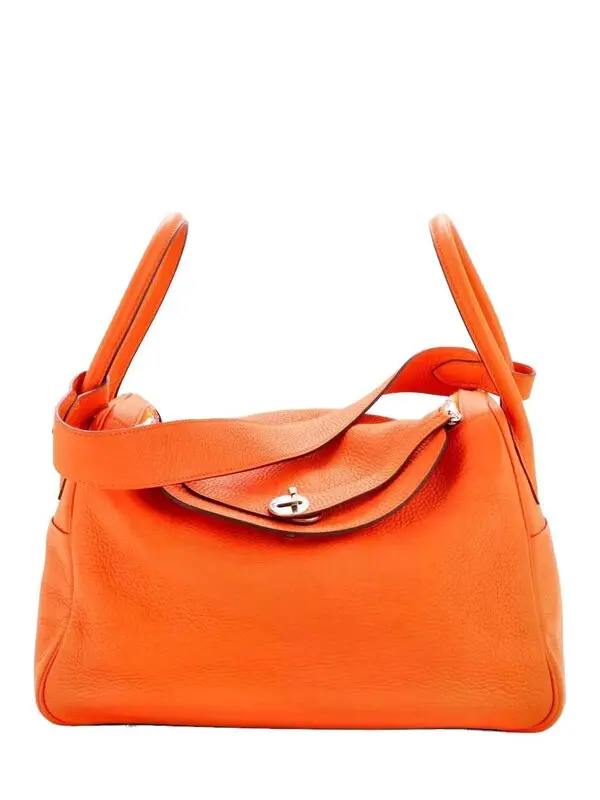 Hermès Lindy 30 Shoulder Bag Clemence Leather - Orange