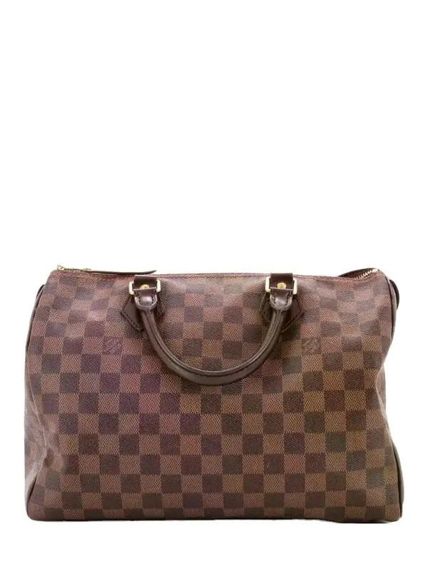 LOUIS VUITTON Speedy Damier 30 Satchel Handbag - Brown